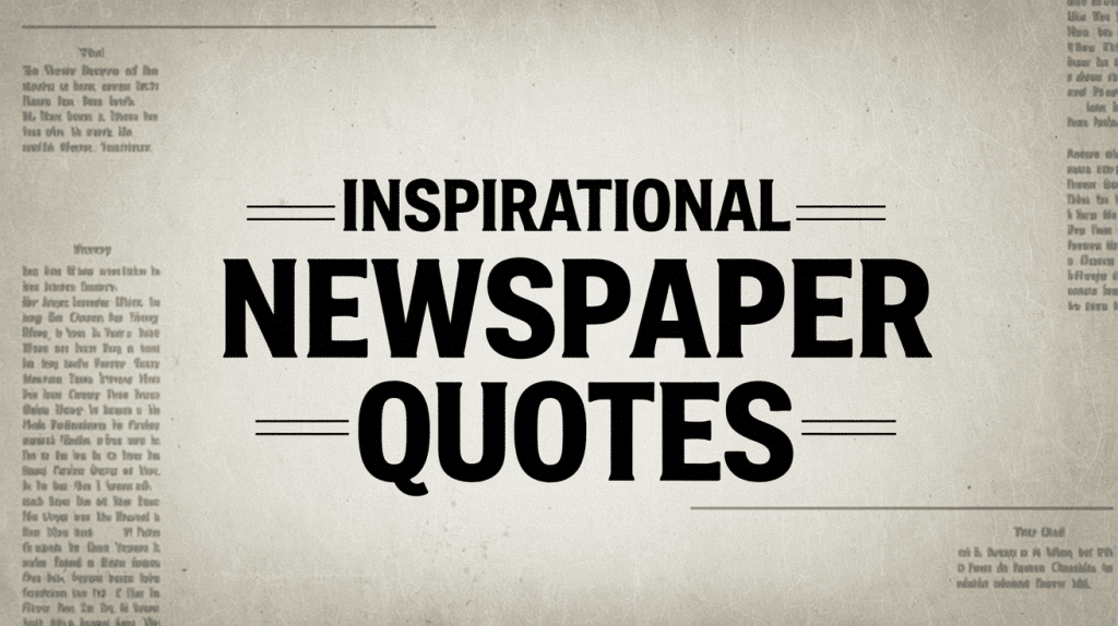 99 Uplifting Quotes from Newspapers to Inspire You Daily - The Classy ...