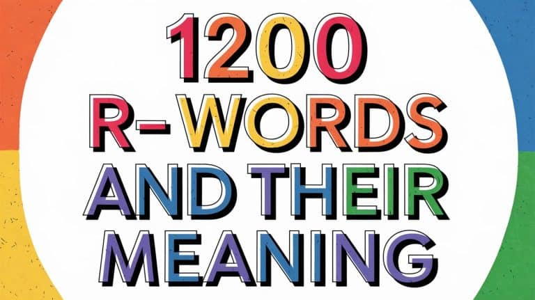 1200 R-Words and Their Meanings - TheClassyChapter